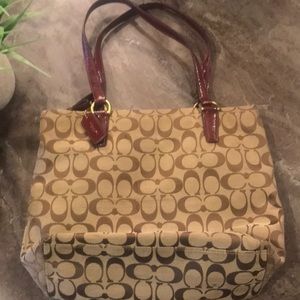 Coach | Bags | Maroon Tan Coach Bag | Poshmark